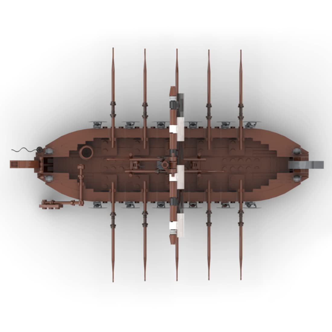 RuiyiF 319PCS Longship Model Medieval Military Theme Building Blocks Set DIY Toys MOC-122614