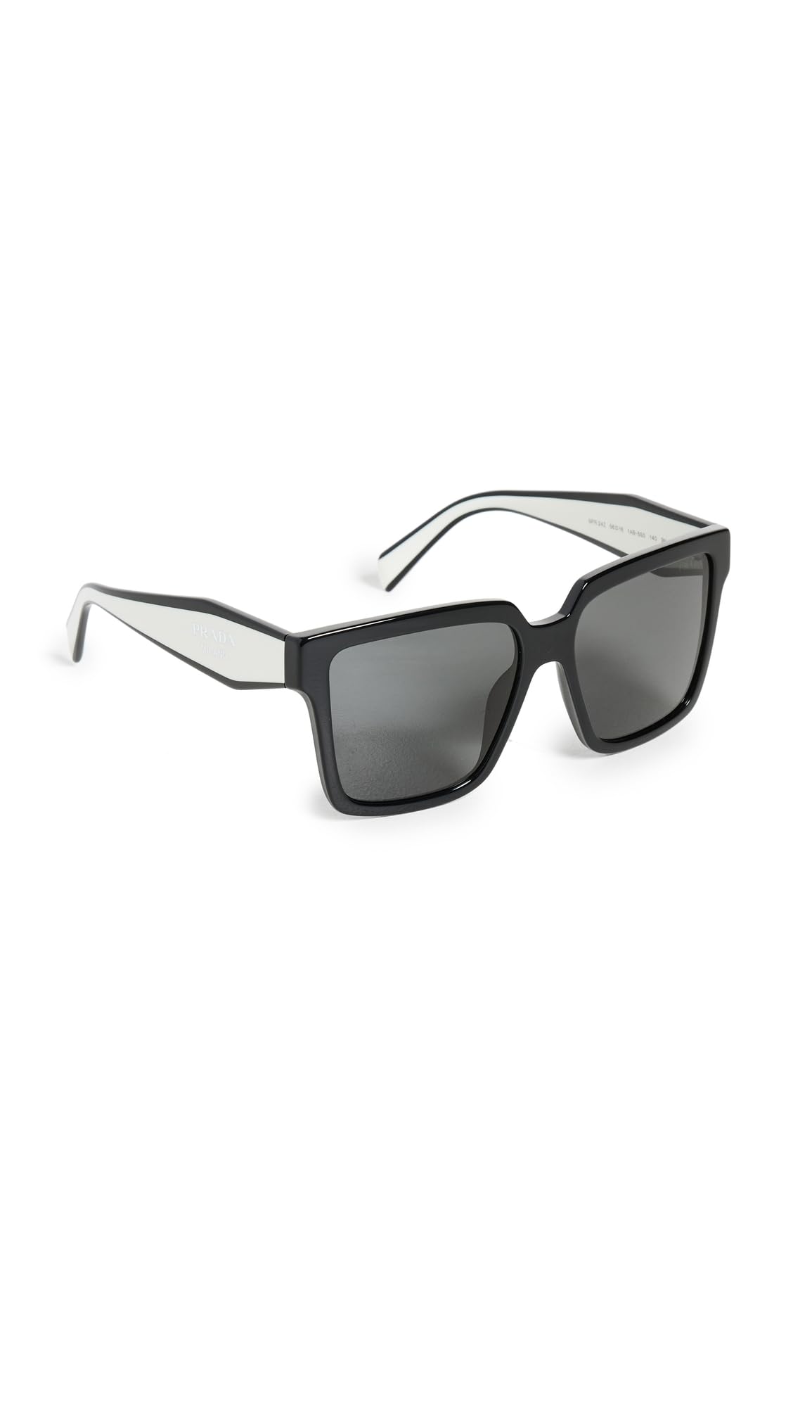 Prada Women's 0PR 24ZS Sunglasses, Black/Dark Grey, One Size