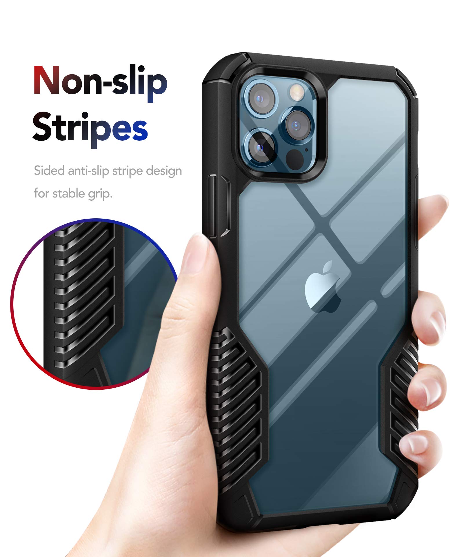 MOBOSI Vanguard Armor Compatible with iPhone 12 Pro Max Case,Rugged Cell Phone Cases,Heavy Duty Military Grade Shockproof Drop Protection Cover 6.7 inch 2020 (Matte Black)