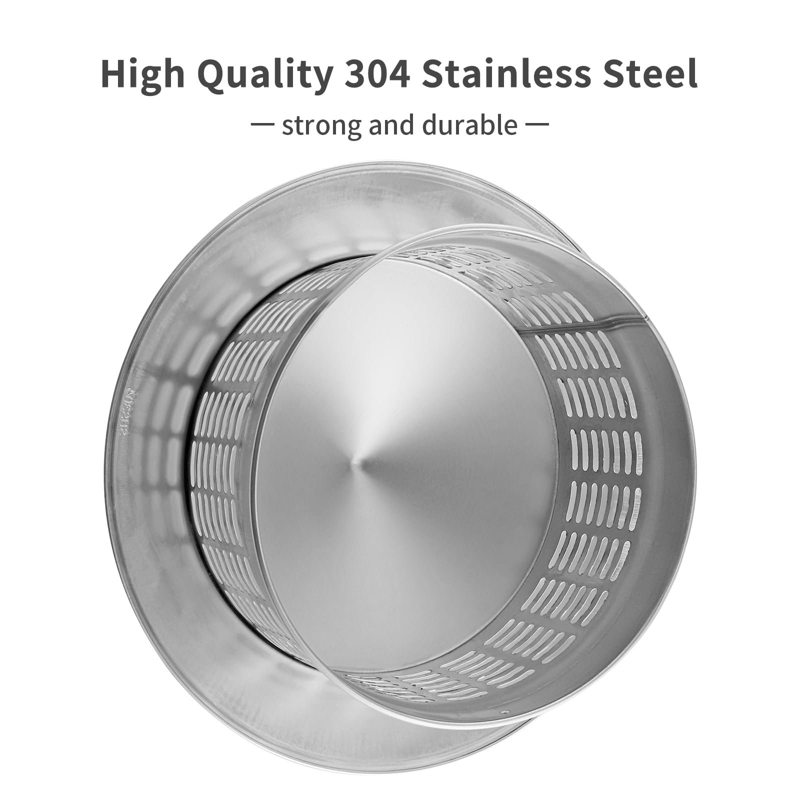 Singvon 8" Round Chimney Cap, 304 Stainless Steel Chimney Cover with Screen, Stove Pipe Chimney Cap, Silver