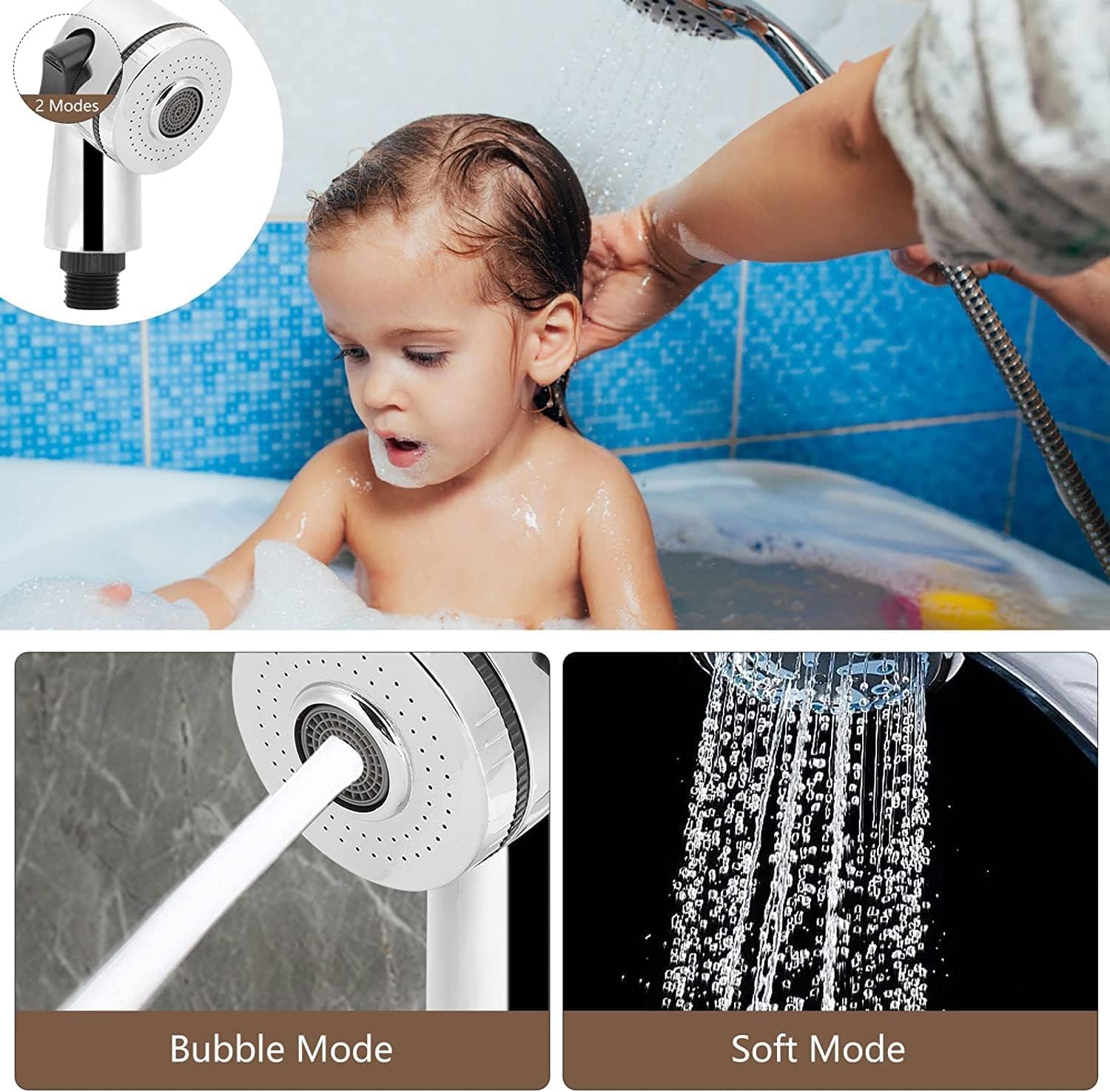 Sink Faucet Sprayer Attachment,Sprayer Head for Shampoo Bowl, Pedicure Spa, Salon,Side Control Button Sink Replacement Part for Hair Washing Dog Baby Shampoo Bath, Stainless Steel