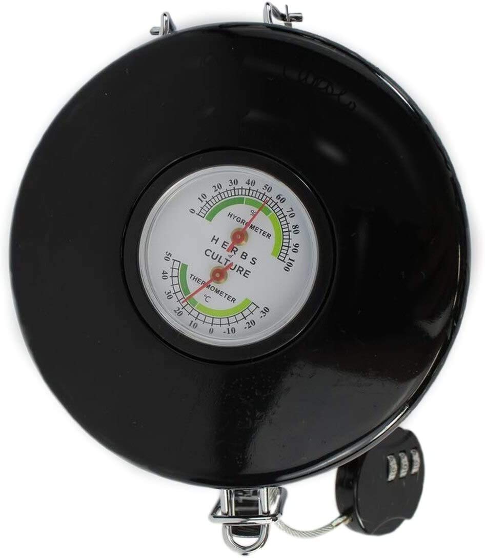 Liphontcta CRYPT - Cannister for humidity controlled storage with built in Hygrometer โ Airtight Jar & Water Proof Keeps Herbs Fresh (1.5L)