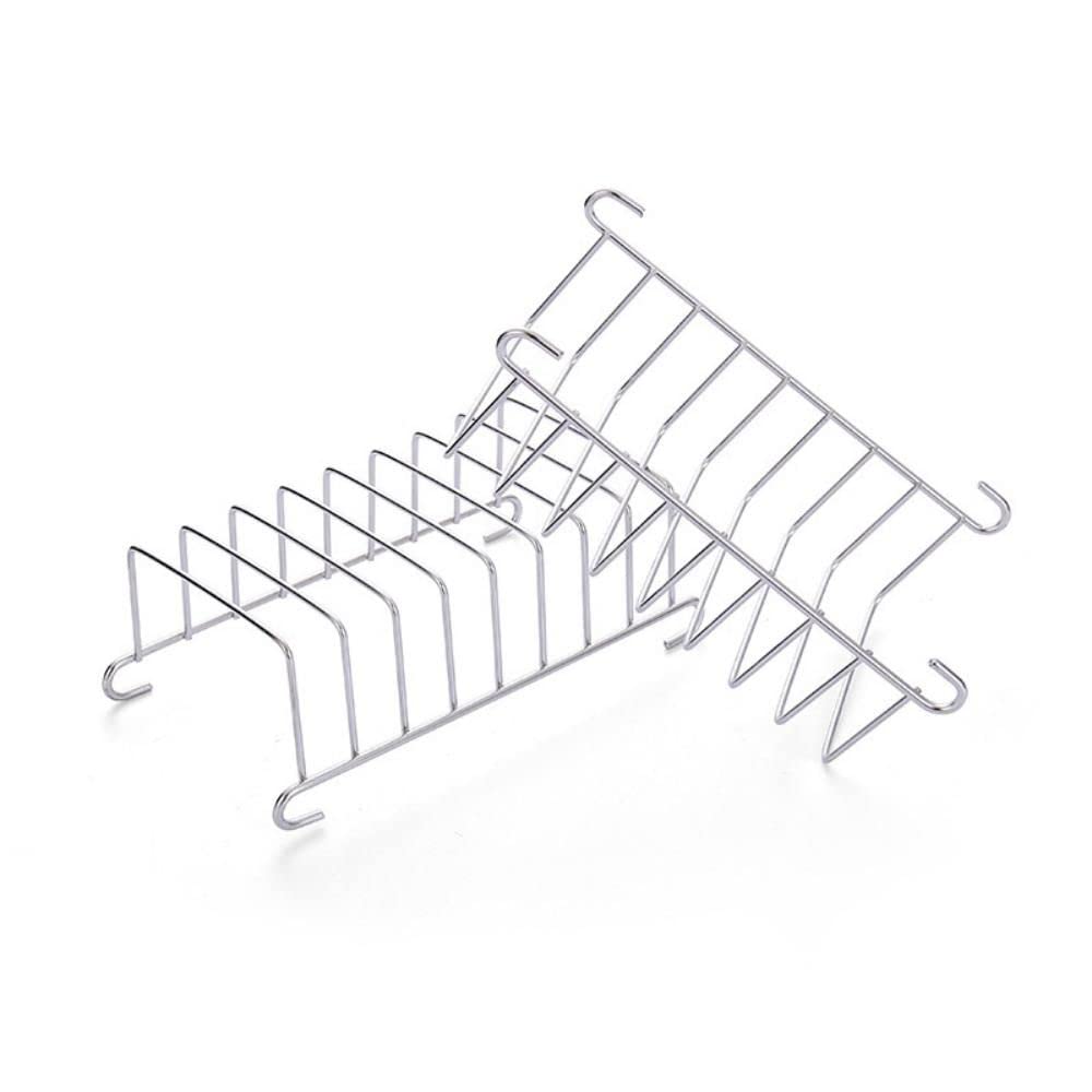 REBABA Toast Bread Rack Holder 8 Slots Stainless Steel Tool Cooling Grid Bread Rack Rectangle Air Fryer Accessories for Home Restaurant