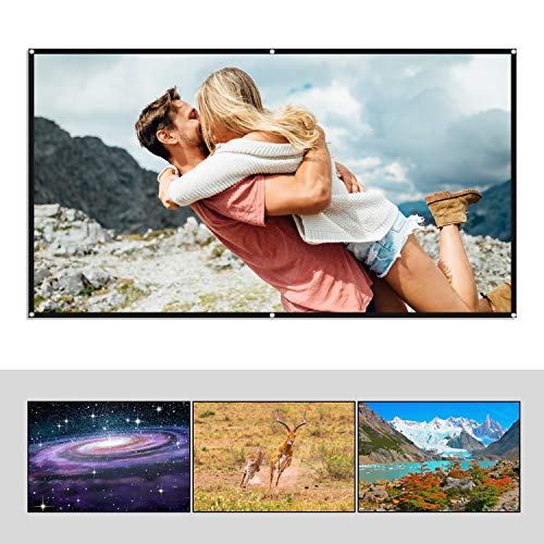 KXDTZ 60-150 inches Projector Screen Widescreen 16:9 Portable Projection Screen Anti-Crease Foldable for Outdoor Projector Home Office (Size : 150 inch)
