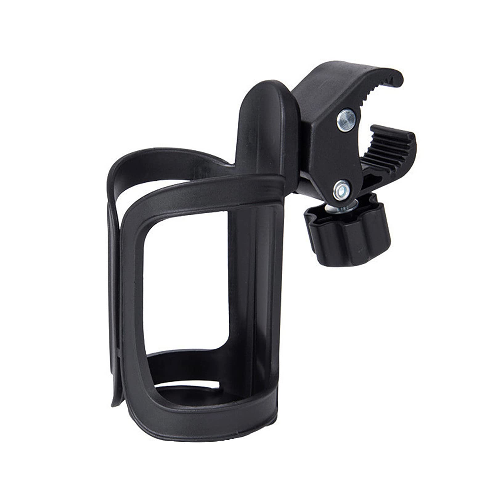 Rumtut Stroller Cup Holder, Bike Cup Holder, 2 in 1 Universal Cup Holder for Stroller, Bike, Wheelchair, Roller, Black