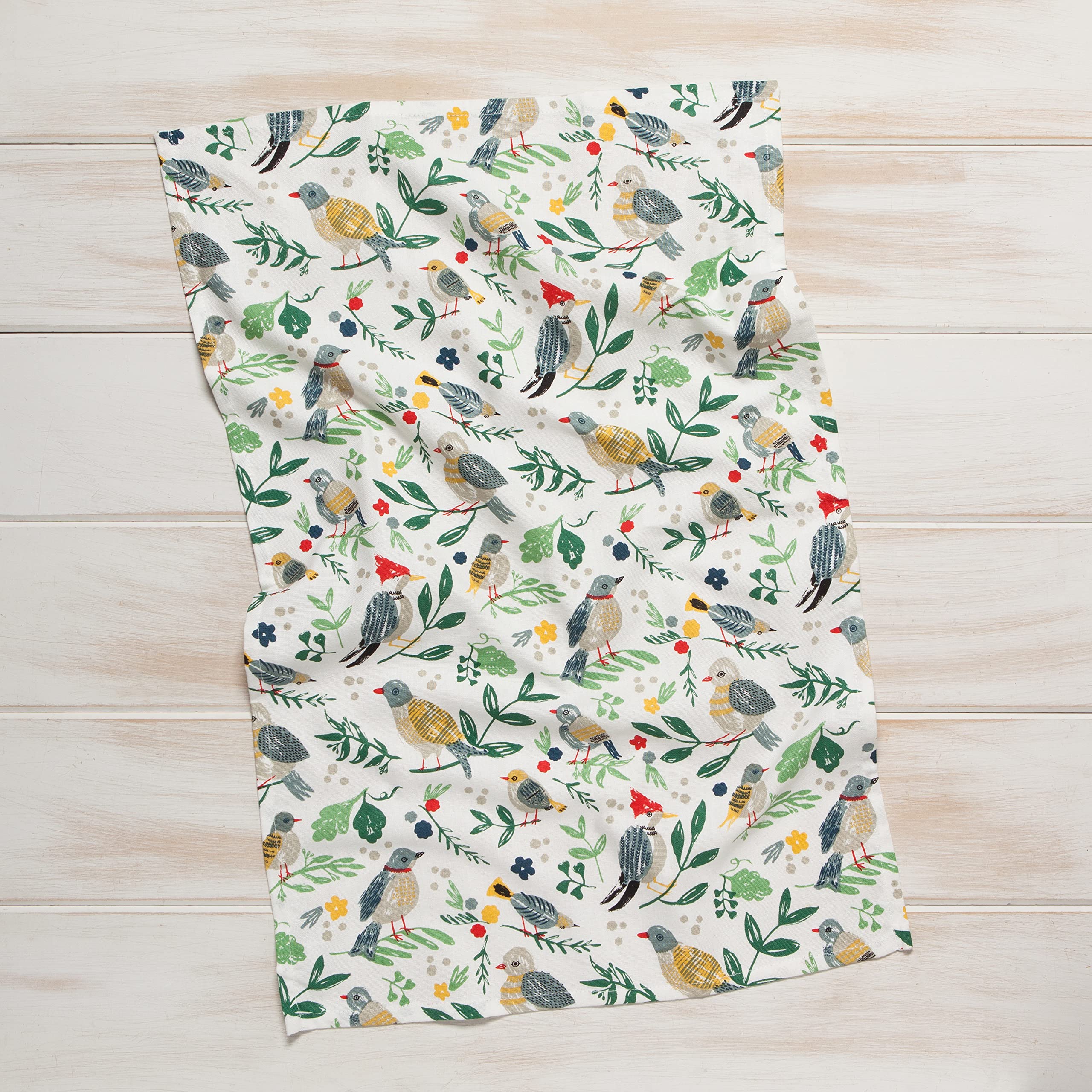 Now Designs Printed Kitchen Towel, Flock Together Small