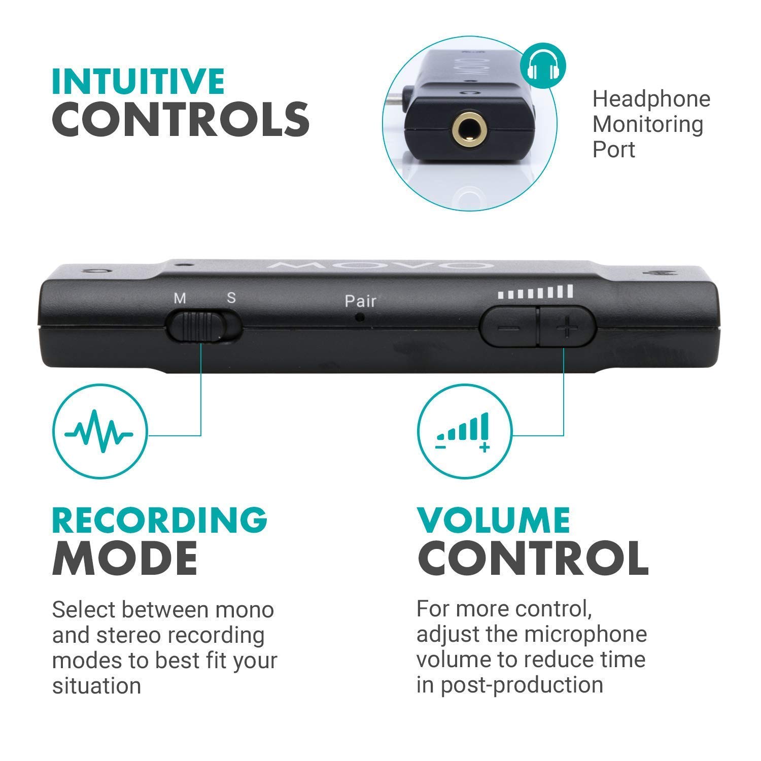 Movo Edge-UC-Duo Wireless Lavalier Microphone System, USB Type-C Compatible, Omnidirectional Lapel Microphones, Dual Channel Select, 1-Year Warranty