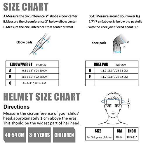 LANOVAGEAR Kids Helmet Knee Pads Ages 2-8, Adjustable Toddler Bike Helmet Knee Elbow Wrist Pads for Skating Scooter Roller Skates Cycling Bicycle