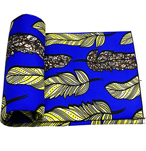 Vkceeool African Wax Print Fabric Ankara Style Cloth Fabric Kente Fabric 3 Yard (Fabric-A02)
