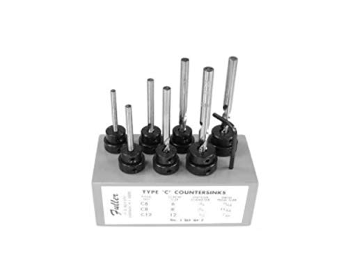 W.L. Fuller 10390006 No. 6 Countersink / Taper Drill Bit Set for #5 to #9 Screws