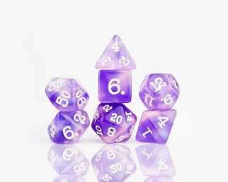 Sirius Dice SDZ001502 Glaze Dice Purple - Set of 7