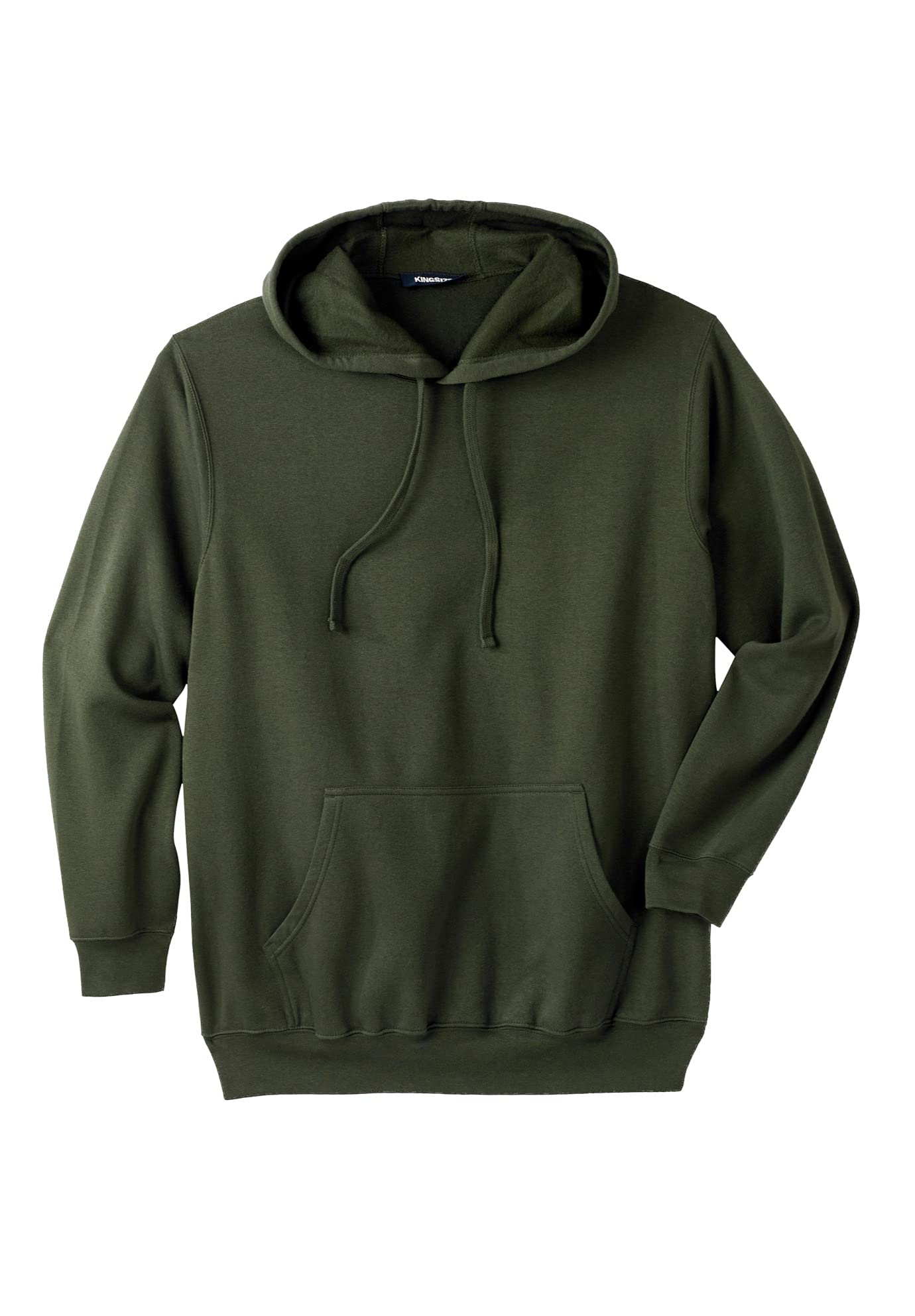 KingSize Men's Big & Tall Fleece Pullover Hoodie - 8XL, Deep Olive
