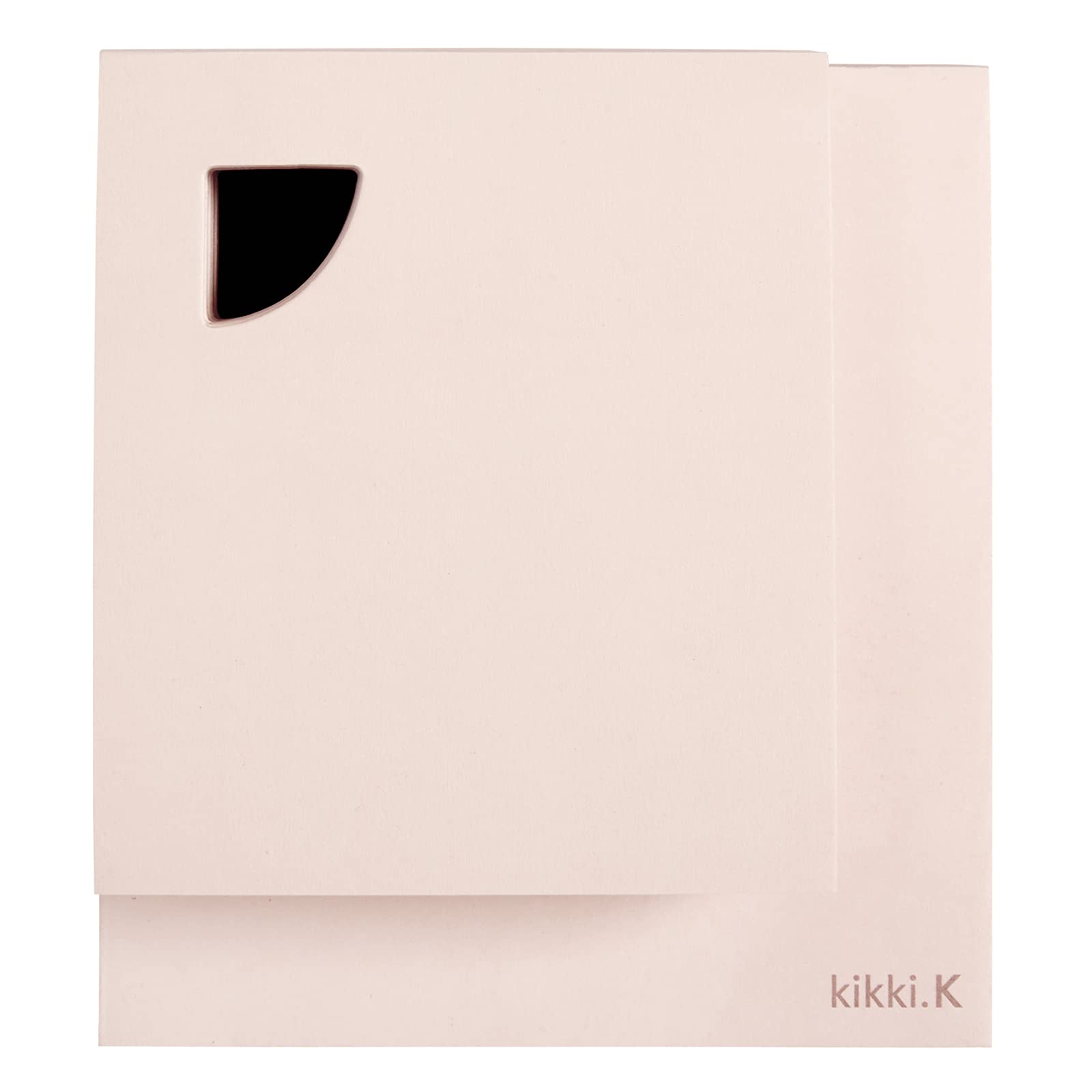 Notepad Cube in Blush. Never Miss an Important Memo. Two Sizes, Tear Off Design with Pen Holder cut into each sheet. 200 Sheets Per Pad. Measures 3.54" x 3.94" x 1.97" by kikki.K.