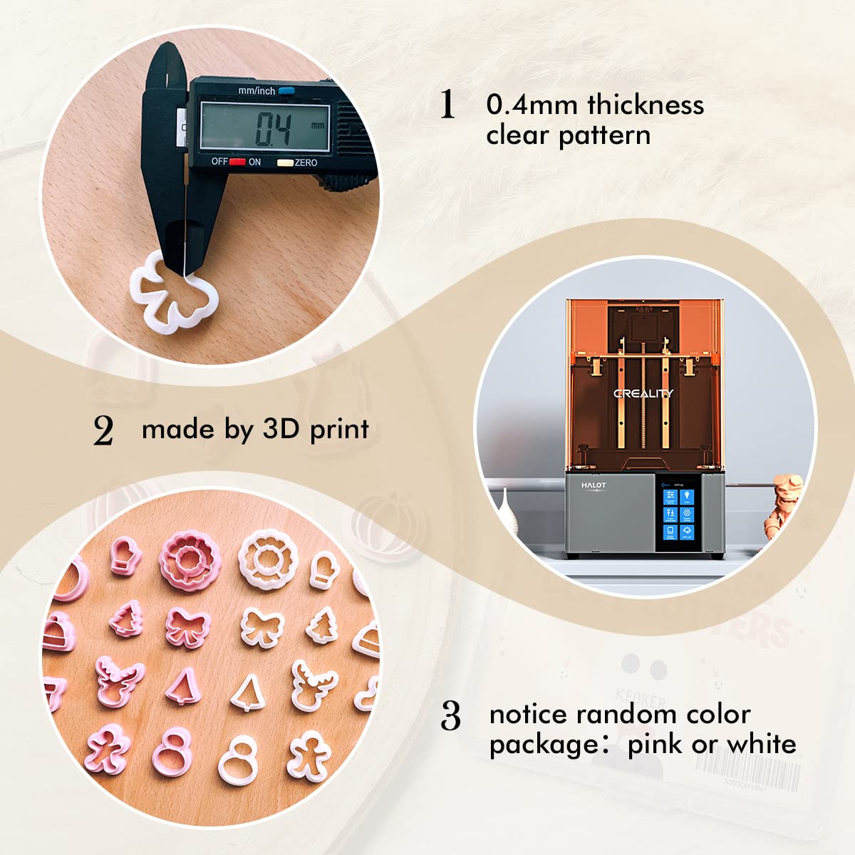 KEOKER Christmas Clay Cutters, Christmas Polymer Clay Cutters for Earrings Making, 12 Shapes Mini Christmas Clay Earrings Cutters, Small Christmas Tree Clay Cutters For Polymer Clay Jewelry