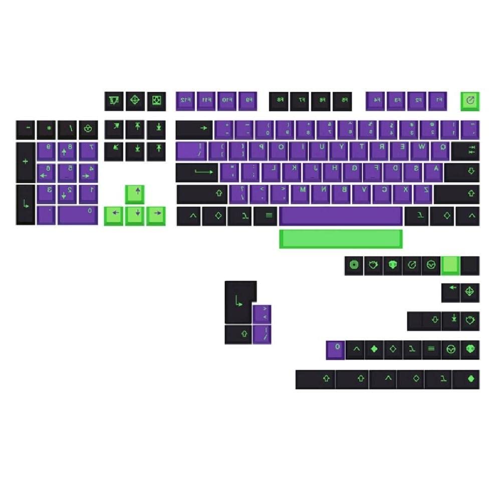 T-HOT 135 Keys DYE-SUB Keycap Profile EVA Custom Keycaps for Switches Gaming Mechanical Keyboard Multi-Language pbt keycaps Japanese Profile Russian Korean English