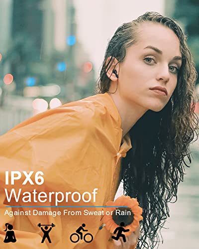 Wireless Earbuds Active Noise Cancelling, Bluetooth 5.1 Ear Buds Deep Bass 24H Playtime with 4 ENC Microphone for Call Clear, IPX7 Waterproof Earphones in-Ear Stereo Headphones for Sports Gaming Black