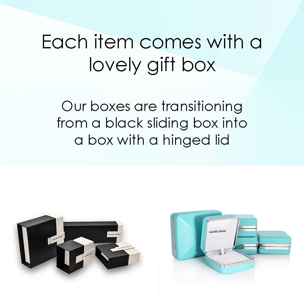 NATALIA DRAKE 1 Cttw Princess Cut Black Diamond Stud 925 Sterling Silver Earrings for Men or Women