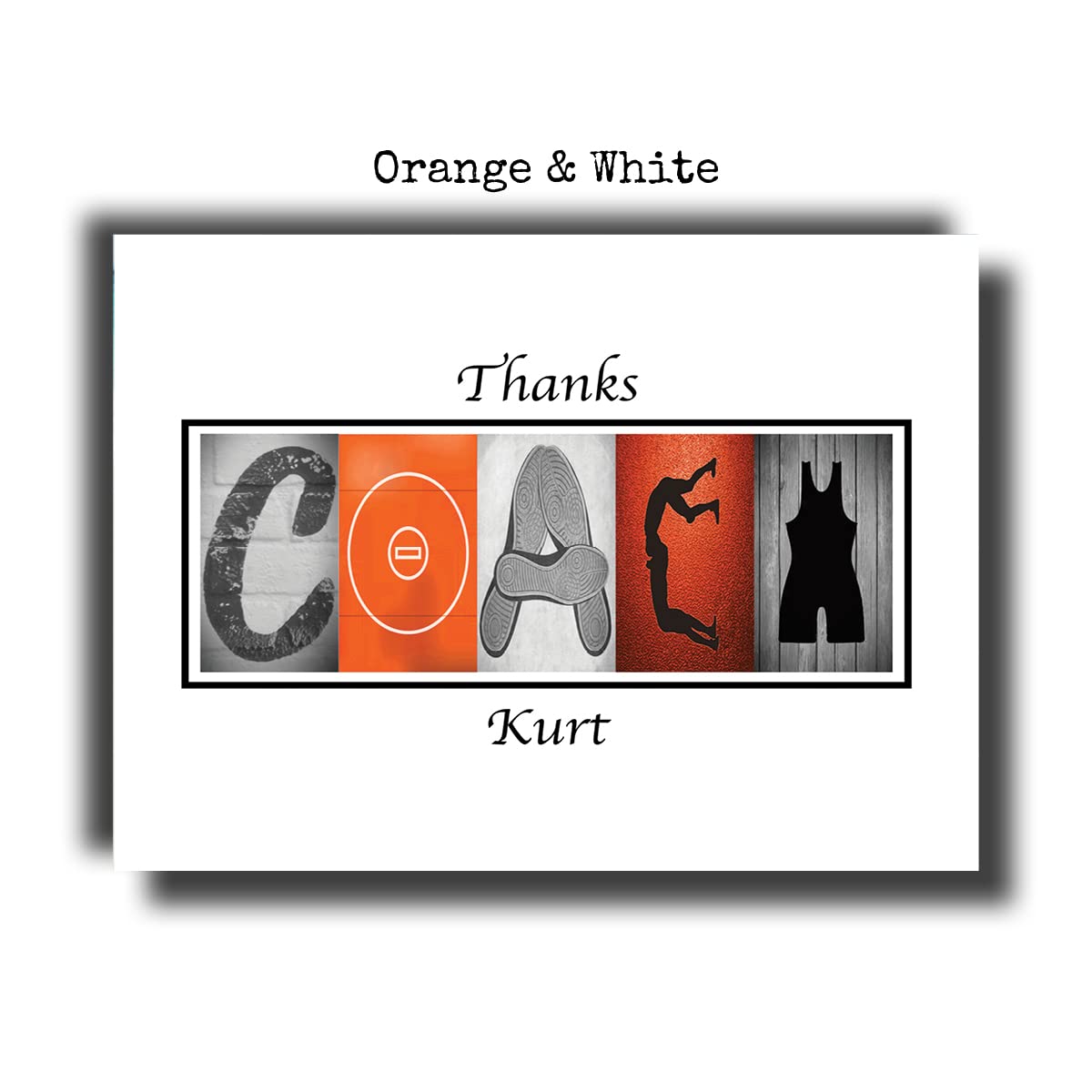 Wrestling Coach Gift, Gift for Wrestling Coach, Red, Players can sign the white area, 8x10 photo PRINT
