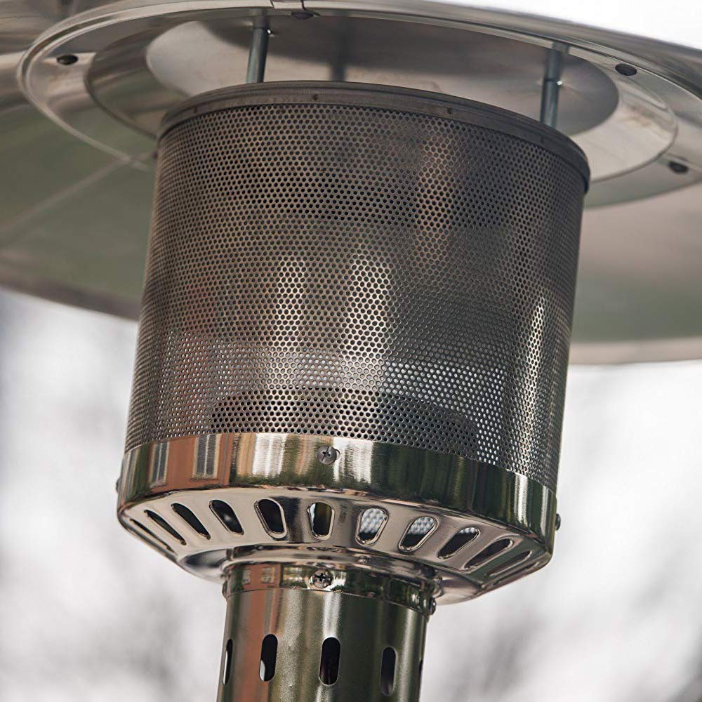 Simple Deluxe 47,000 BTU Outdoor Propane Patio Heater with Wheels, Black