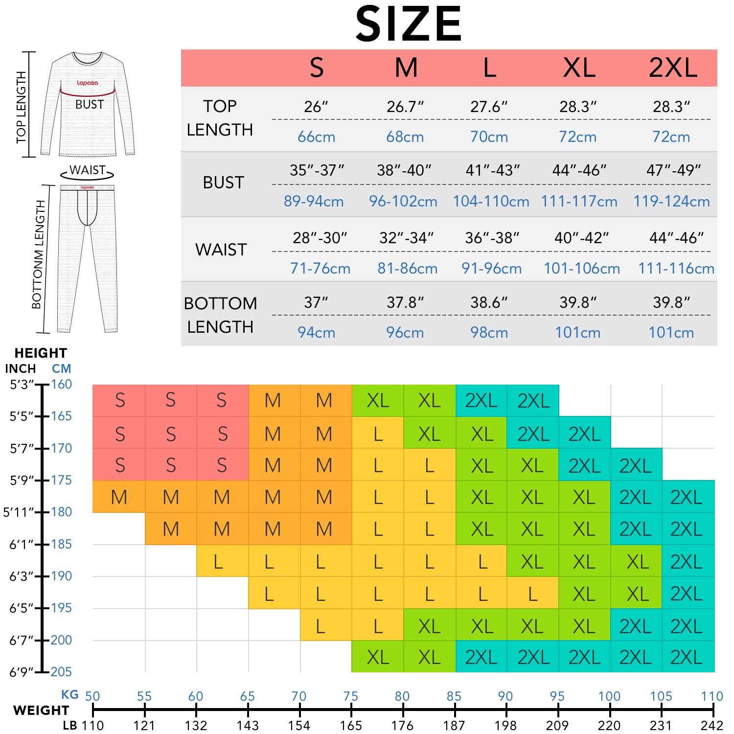 LAPASA Men's 100% Merino Wool Base Layer Set Lightweight Thermal Underwear Activewear Long John Top Bottom M31 Large 1. Lightweight Black 1 Set