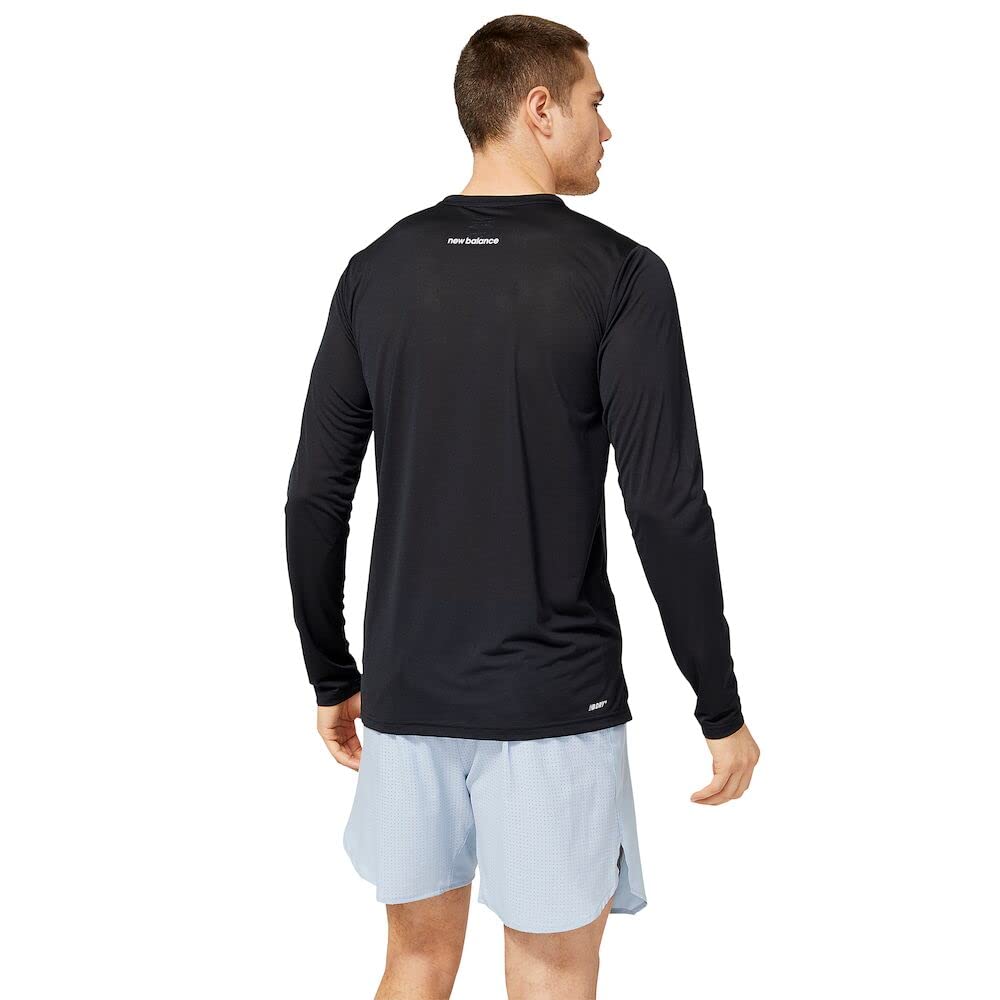 New Balance Men's Accelerate Long Sleeve 22, Black, Large