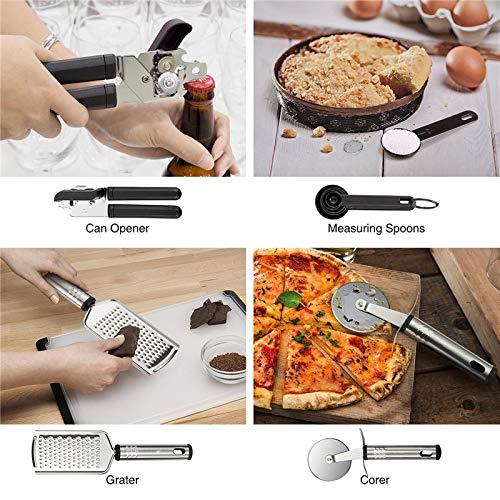Lorier Kitchen Utensil Set 40-Piece Cooking Utensils Nylon and Stainless Steel Utensil Set Nonstick Spatula Set Cooking Tool Set Gift