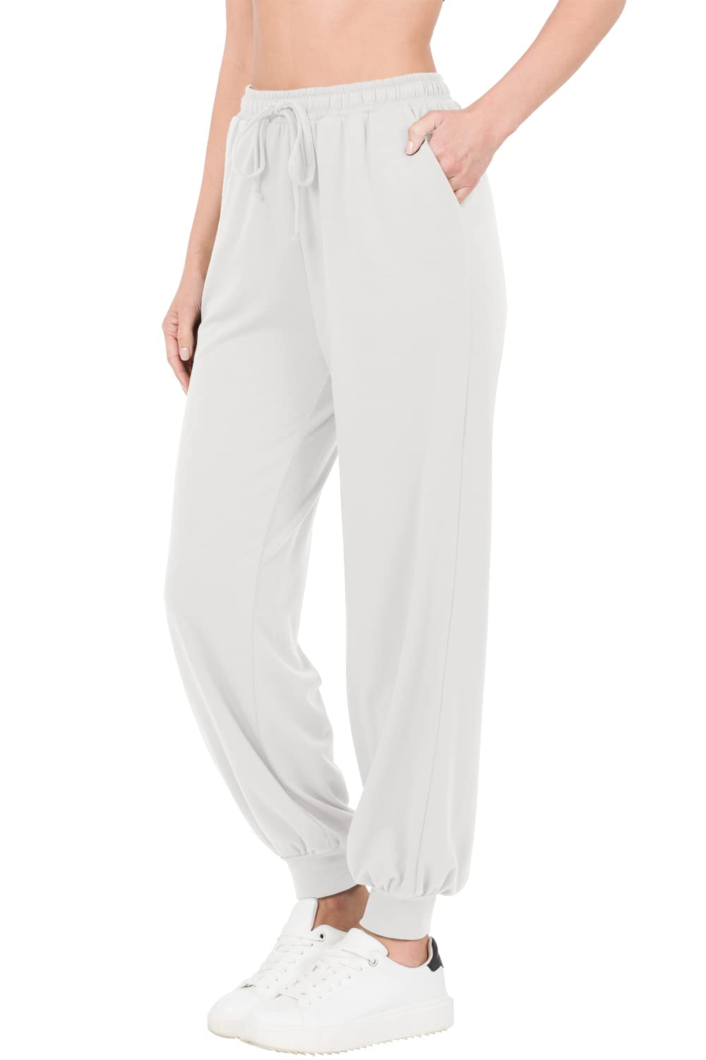 Nolabel 8043 Women's Soft French Terry Jogger Pants with Pockets MidnightNavy L