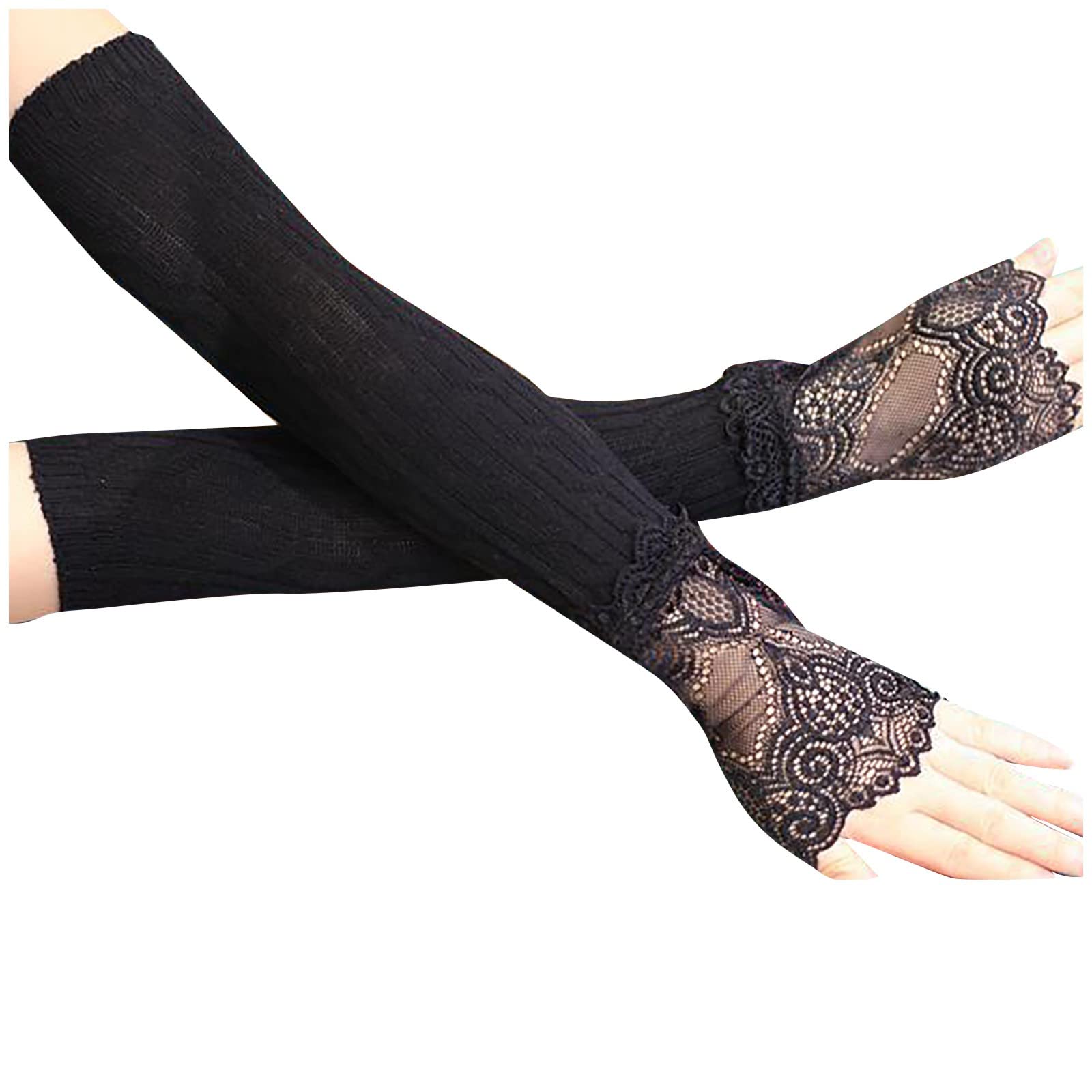 Short Fingerless Gloves Wedding Net Goth Gothic Ladies Lace Black Fancy Dress Gloves Mittens Men Winter Warm