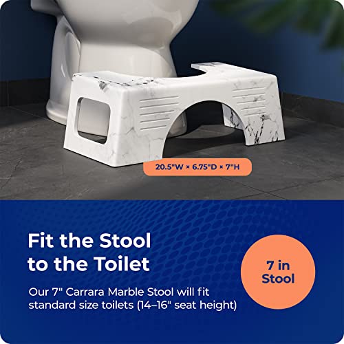 Squatty Potty Carrara Marble Toilet Stool, Gray, 1 Count