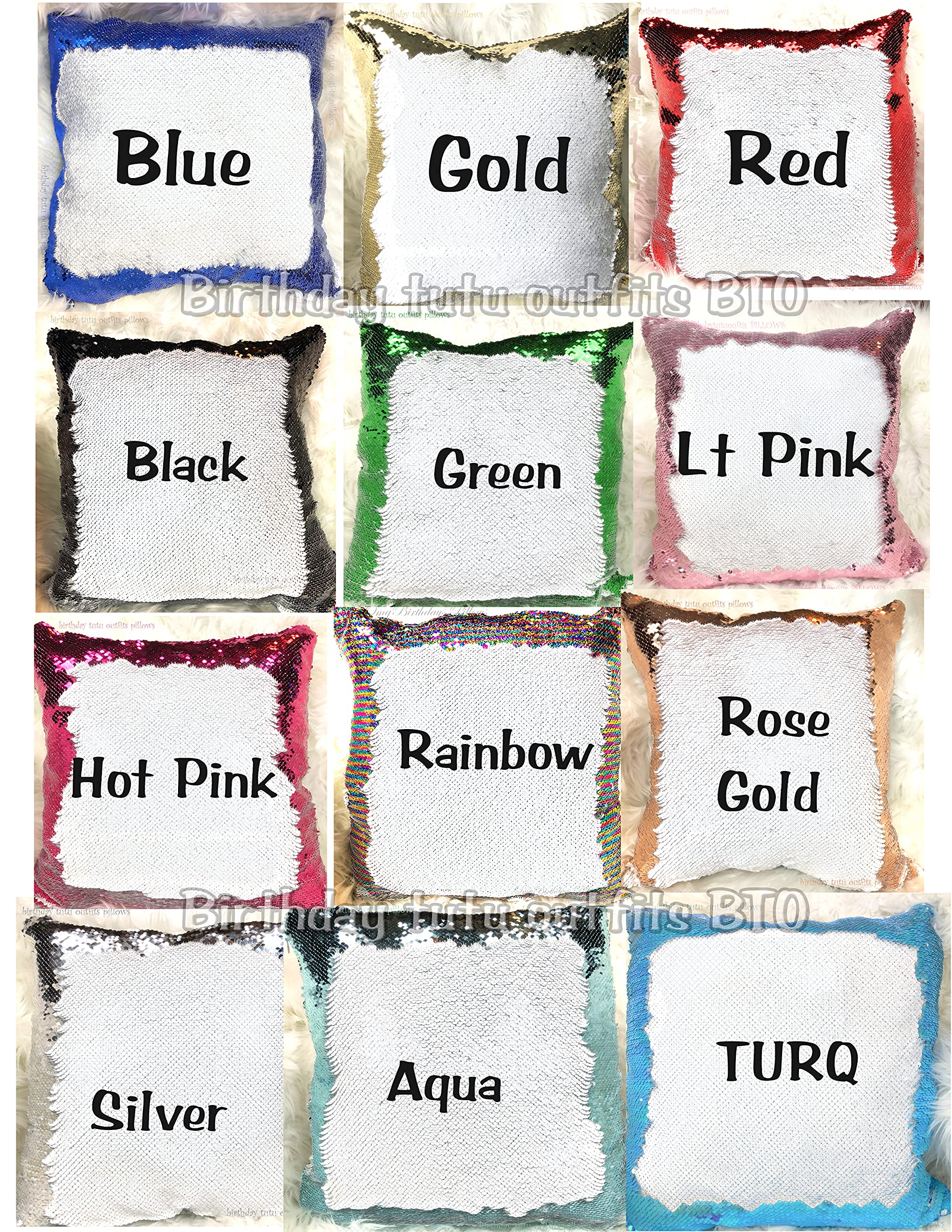 Pretty Rainbow Unicorn Face Gifts Custom Sequin Pillow Personalized - Magic Reversible Pillow with Name - Gift for Kids Children Girls
