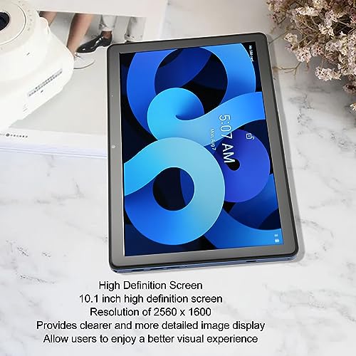 Luqeeg 10.1 Inch Tablet, 4G LTE Network MTK6762 Octa Core 12GB RAM 512GB ROM 8MP Front Camera 2560x1600 Resolution Tablet PC for Learning for Business (Blue)