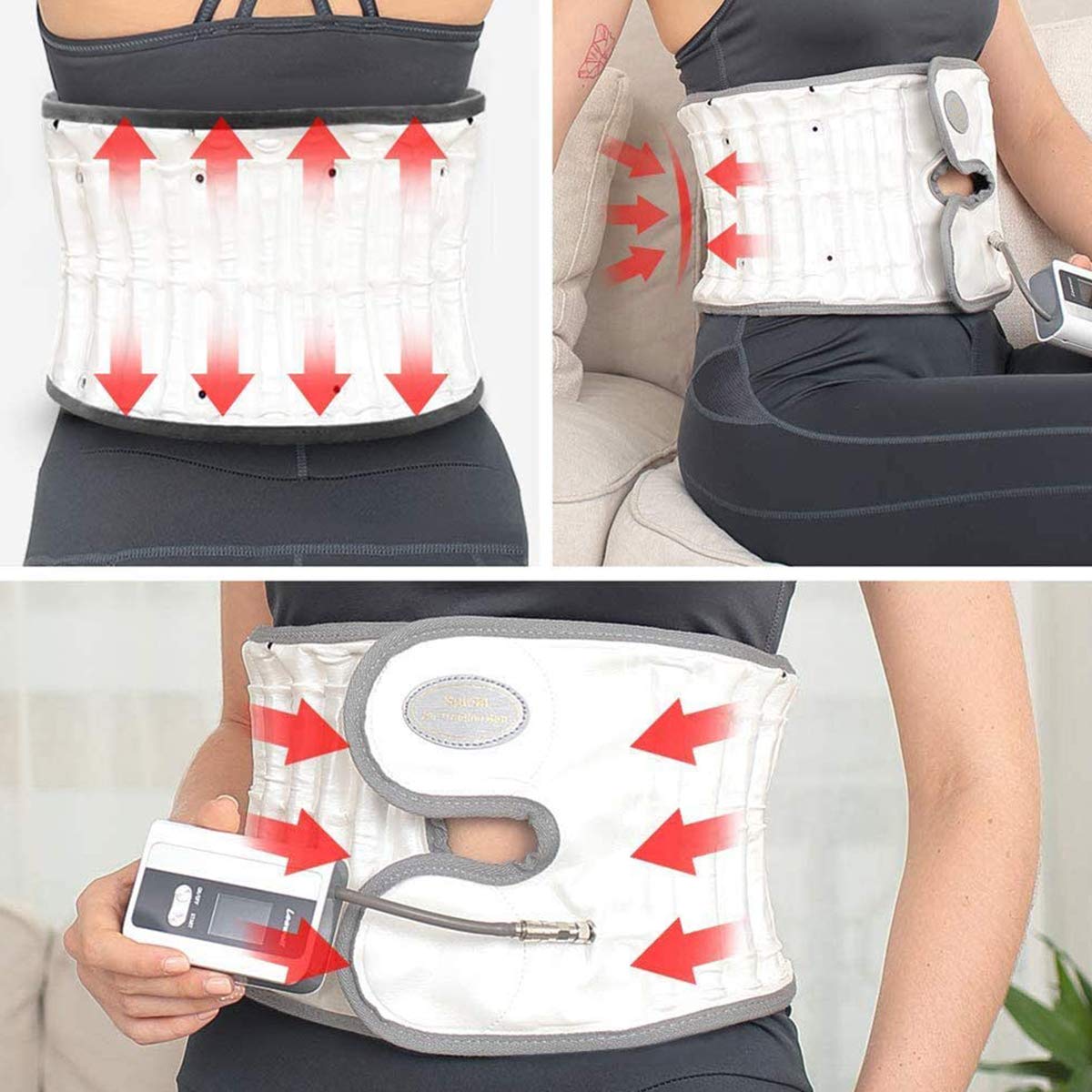 N A Lumbar Support Decompression Belt - Decompression Therapy Back Support Belt - Lower Back Brace Lumbar Belt Support for Pain Relief and Injury Prevention,S