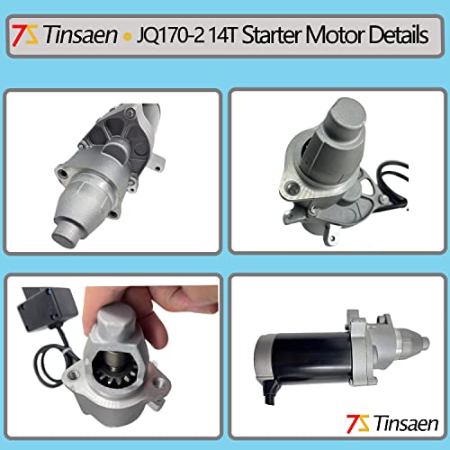 Tinsaen 14 Teeth Electric Starter Motor JQ170-2 Compatible with 291cc Storm Force LCT OHV Gas Engine(2021 and Later)and Husqvarna ST230P,Fit 2013 ariens 30" Deluxe、 LCT 306 cc Ariens AX Snowblower