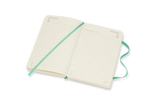Moleskine Classic 12 Month 2022 Daily Planner, Soft Cover, Pocket (3.5" x 5.5"), Ice Green