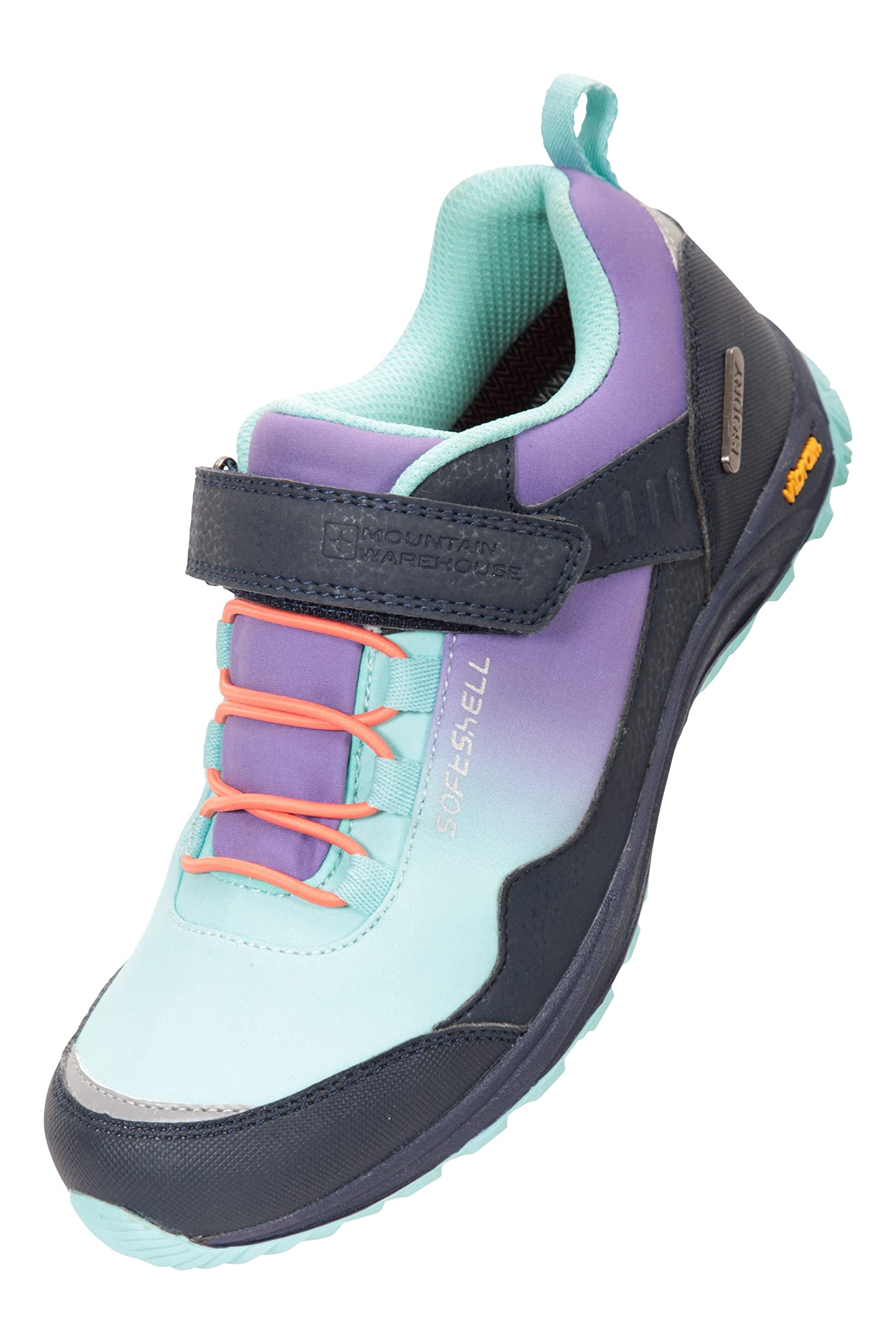 Mountain Warehouse Kids Softshell Boots - Waterproof Hiking Shoes Mint Kids Shoe Size 4 US