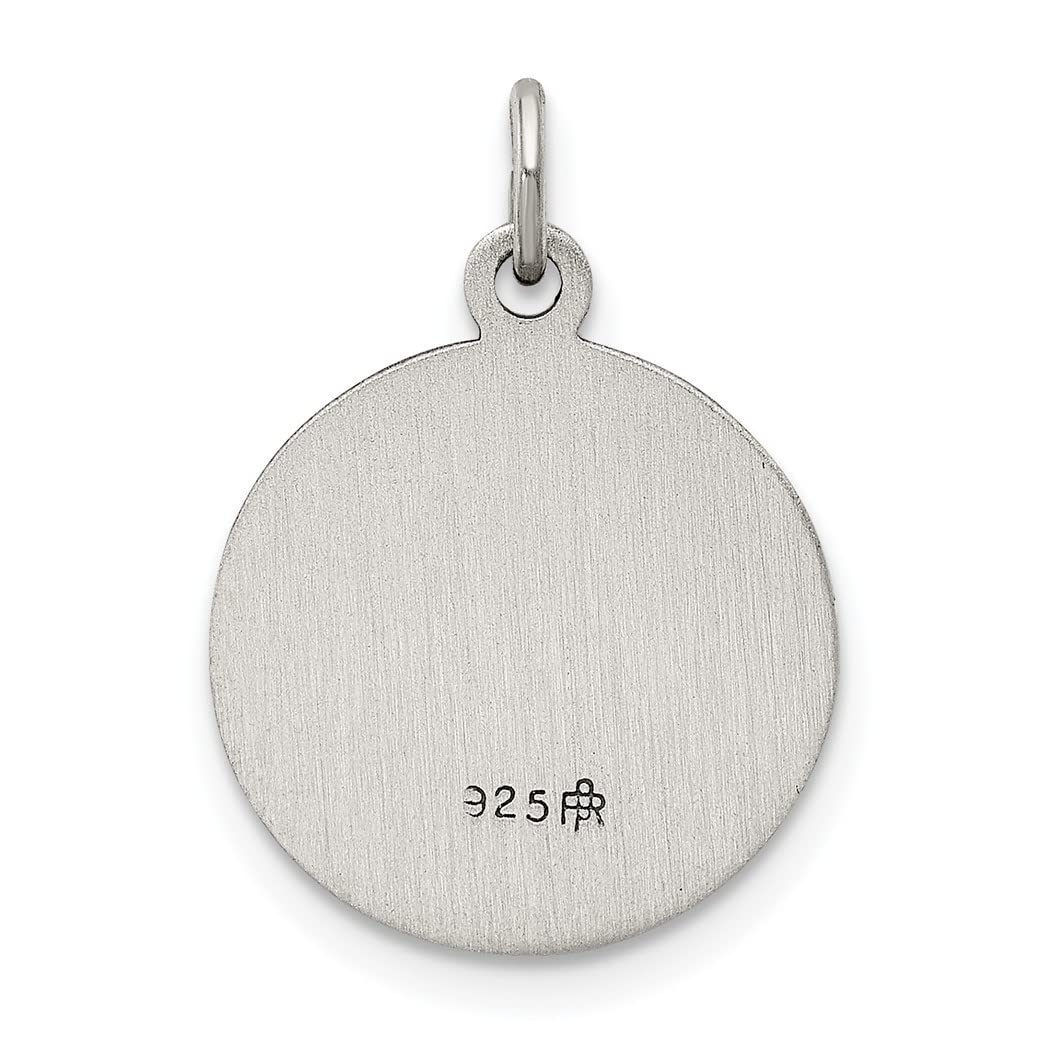 JewelryWeb | Sterling Silver Saint Gerard Medal Pendant | 16MM | Saint Gerard of Majella charm | Religious medal of Saint Gerard