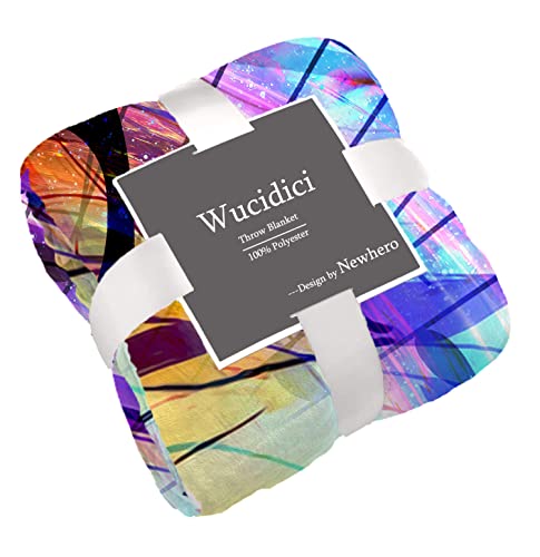 Wucidici Music Note Colorful Throw Blanket Lightweight Soft Cozy Musical Notes Blanket for Couch Sofa Bed 50"x 60"