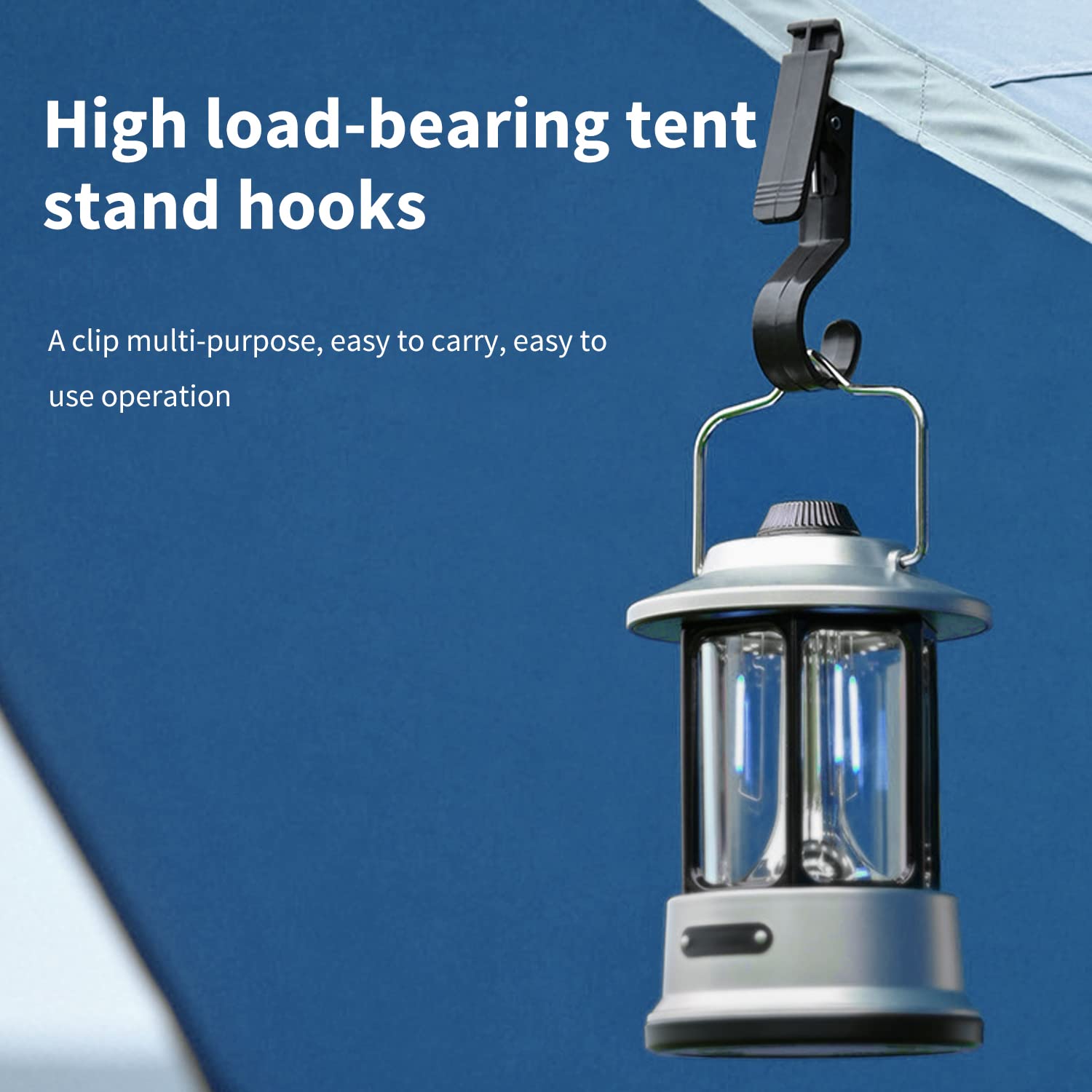 Outdoor Camping Clips Heavy Duty Camping Light Hooks Outdoor Tent Clips Hook Equipment Curtain Clips Clothes Clips 4 Pcs