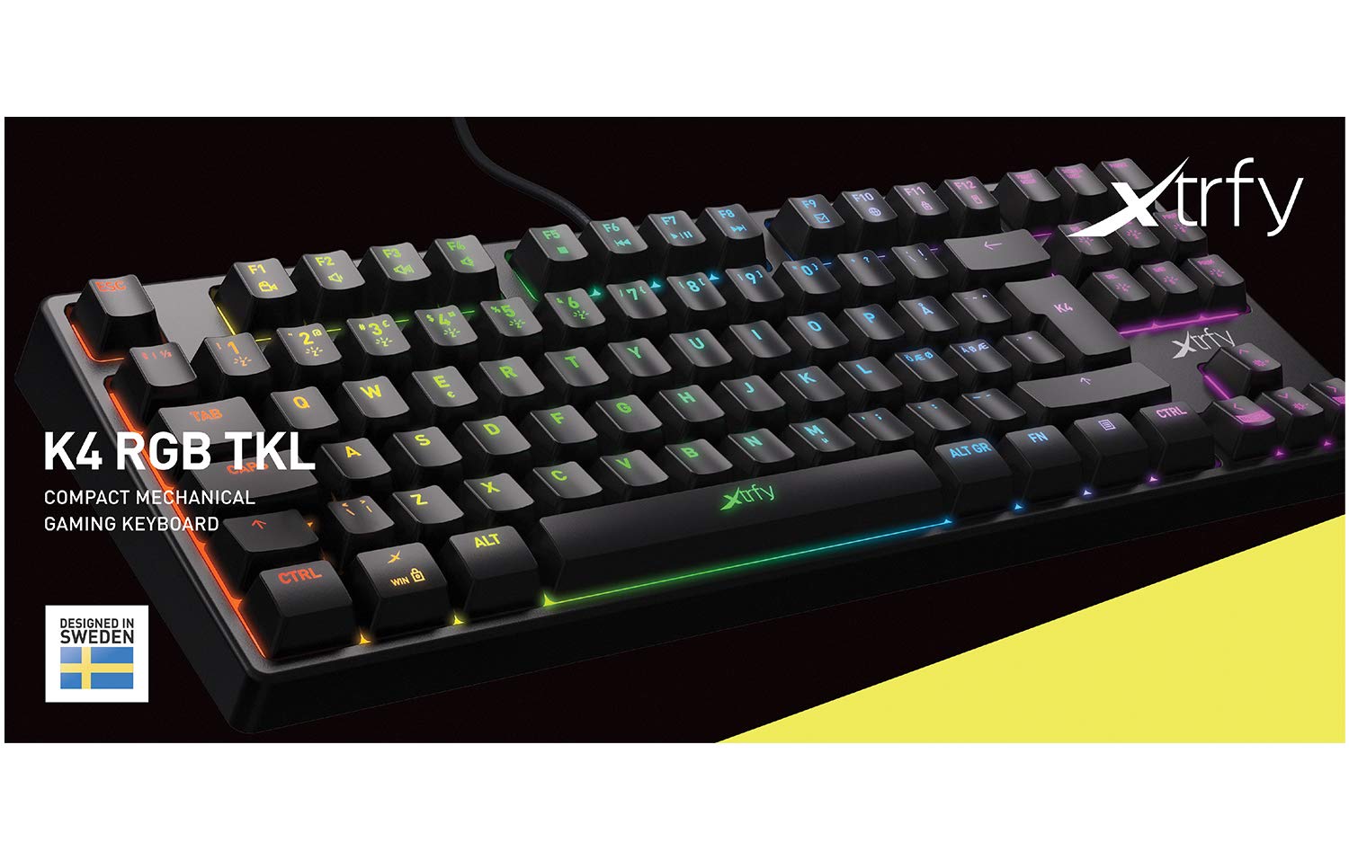 K4 RGB Tenkeyless, Mechanical gaming keyboard with RGB, US