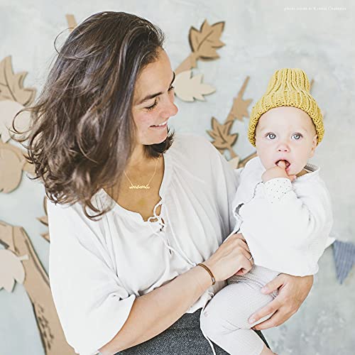 NTLX Mama Necklace β Mama Necklace for Women - Mama Script Cursive Lettering - Simple Delicate Cute β 14K Gold - Great Gift - Beautiful Card & Gift Box Included (Mama Script - Gold)