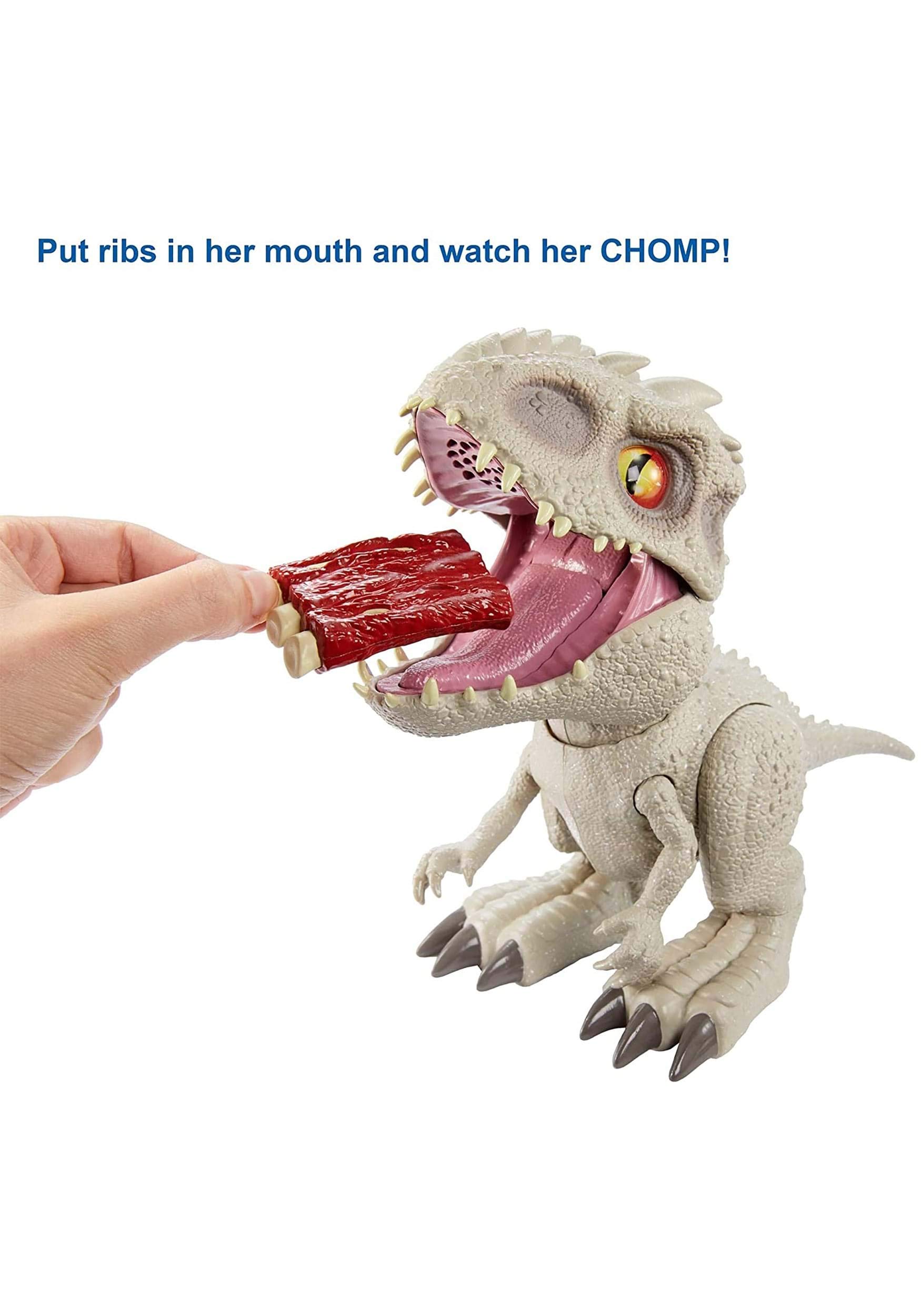 Mattel Jurassic World Toys Camp Cretaceous Feeding Frenzy Indominus Rex Interactive Dinosaur, Bite Reflex, Toy Ribs, Lights & Sounds, Authentic Detail, Ages 4 Old & Up [Amazon Exclusive]