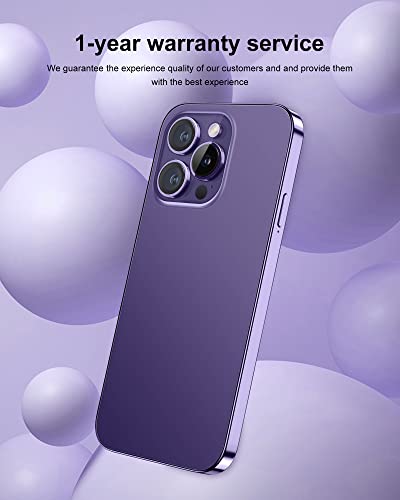 WV LeisureMaster Unlocked Cell Phone for Android 11 - Ultra 5G Smartphone - Sleek Design with Built-in Computer, 6.8-inch HD+ Screen, Face Recognition, and Powerful Cameras(Purple)