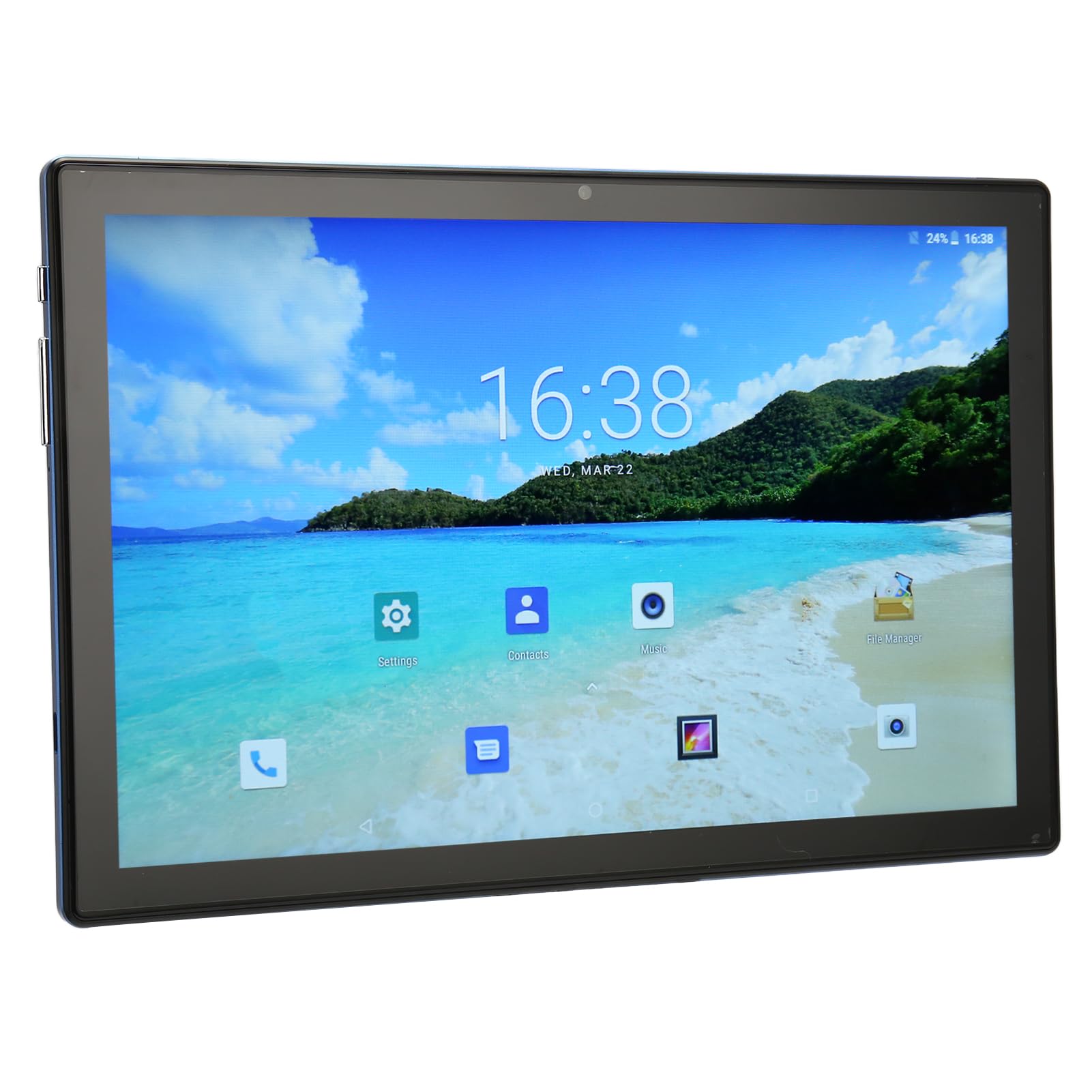 Luqeeg WiFi Tablet, 10.1 Inch 1960 X 1080 Resolution Blue Digital Tablet with Keyboard for Studying for Video (US Plug)