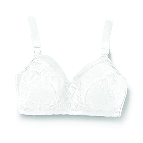 JUST MY SIZE womens Satin Stretch Wirefree Mj1960 Bras, White, 42D US