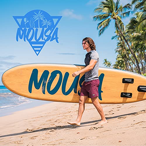 MOUSA 11'x33'' Inflatable Paddle Board, Stable Ultra Wide SUP, Dual Player Paddle Boards for Adults, Strong Inflatable Material, Anti Slip Deck, ISUP Yoga, 20 lbs Light SUP Board