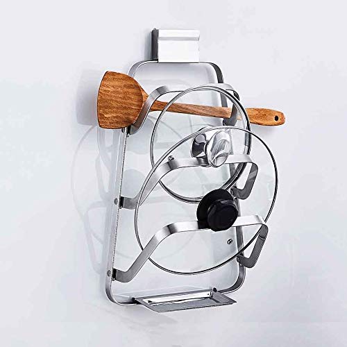 WWFS Kitchen Tool 3-Layer Anti-Drop Metal Drying Storage Rack Pan Lid Cover Holder Hold Several Pot Lids at The Same Time