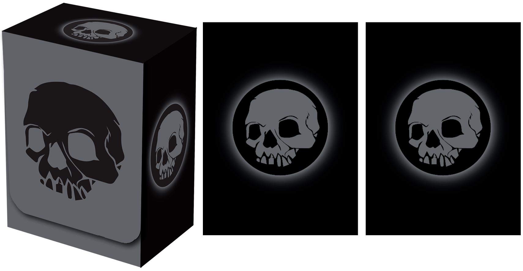 Legion Supplies Absolute Iconic Black Skull Deck Box with 100 Sleeves