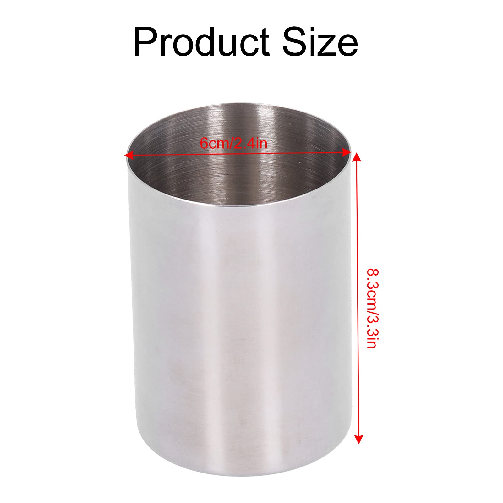 Mokernali Stainless Steel Utensil Holder, Kitchen Utensils Holder for Countertop, Kitchen Cooking Caddy and Countertop Utensil Organizer for Chopsticks Spoon Fork Steak Knife, 3.3 x 2.4 In