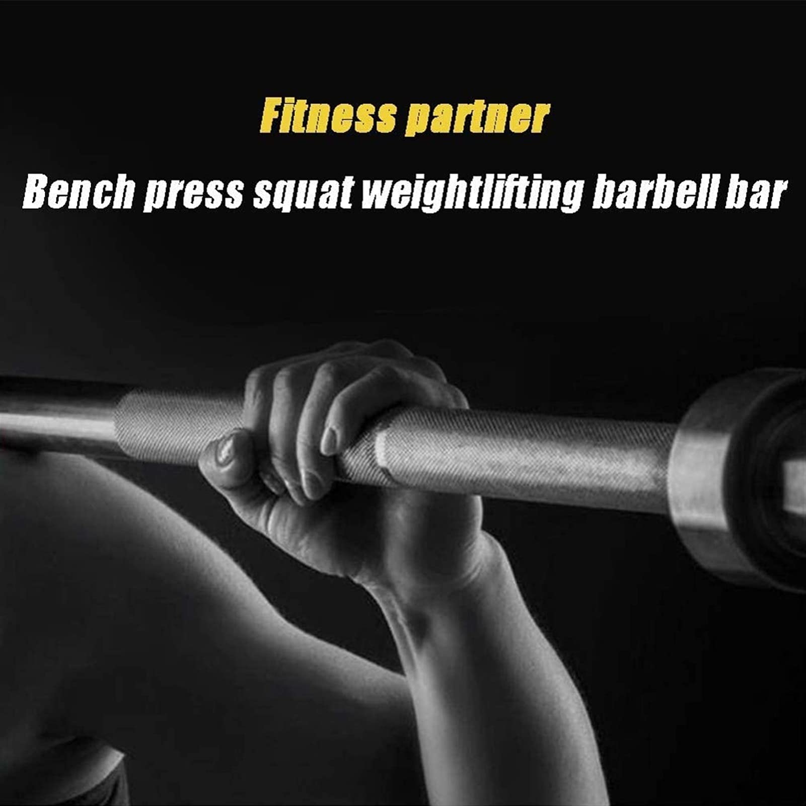 MQQ Dumbbell Bar,2.5cm in Diameter,1.2m/47in,Hammer Curl Bar Dumbbell Bars Weight Set Olympic Barbell Weight Bar with Spinlock Collars Unisex Dumbbell Weightlifting Bar (Color : B)
