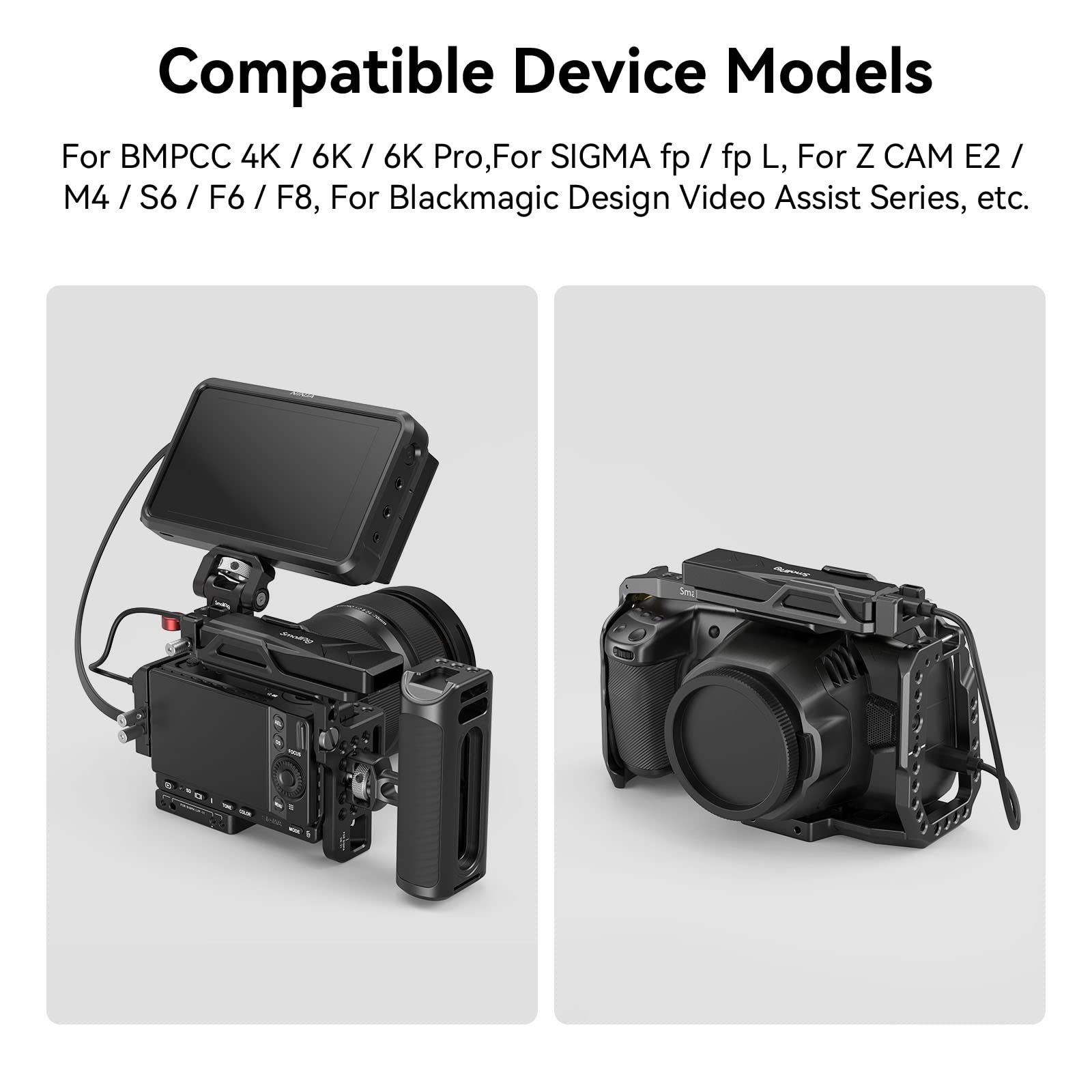 SmallRig M.2 SSD Enclosure NVME&SATA Dual-Protocol Enclosure SD-01 for Mac, Windows Linux, USB 3.1 Gen2 10Gbps, Compatible with Camera, Computer, Mobile Phones, Game Consoles - 3479